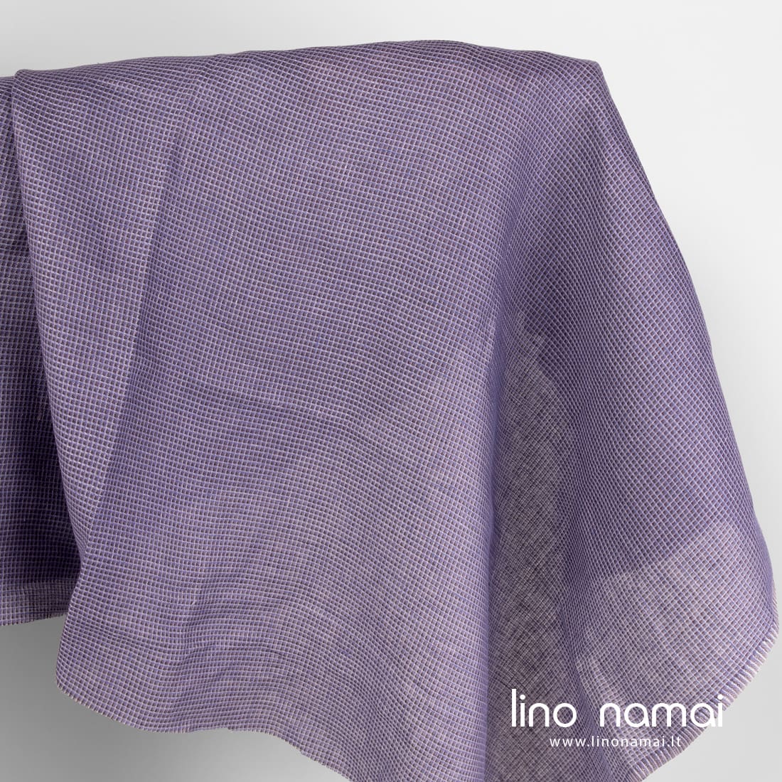Lininis Audinys Violetinis „vaflinis“ 150cm | Lino Namai