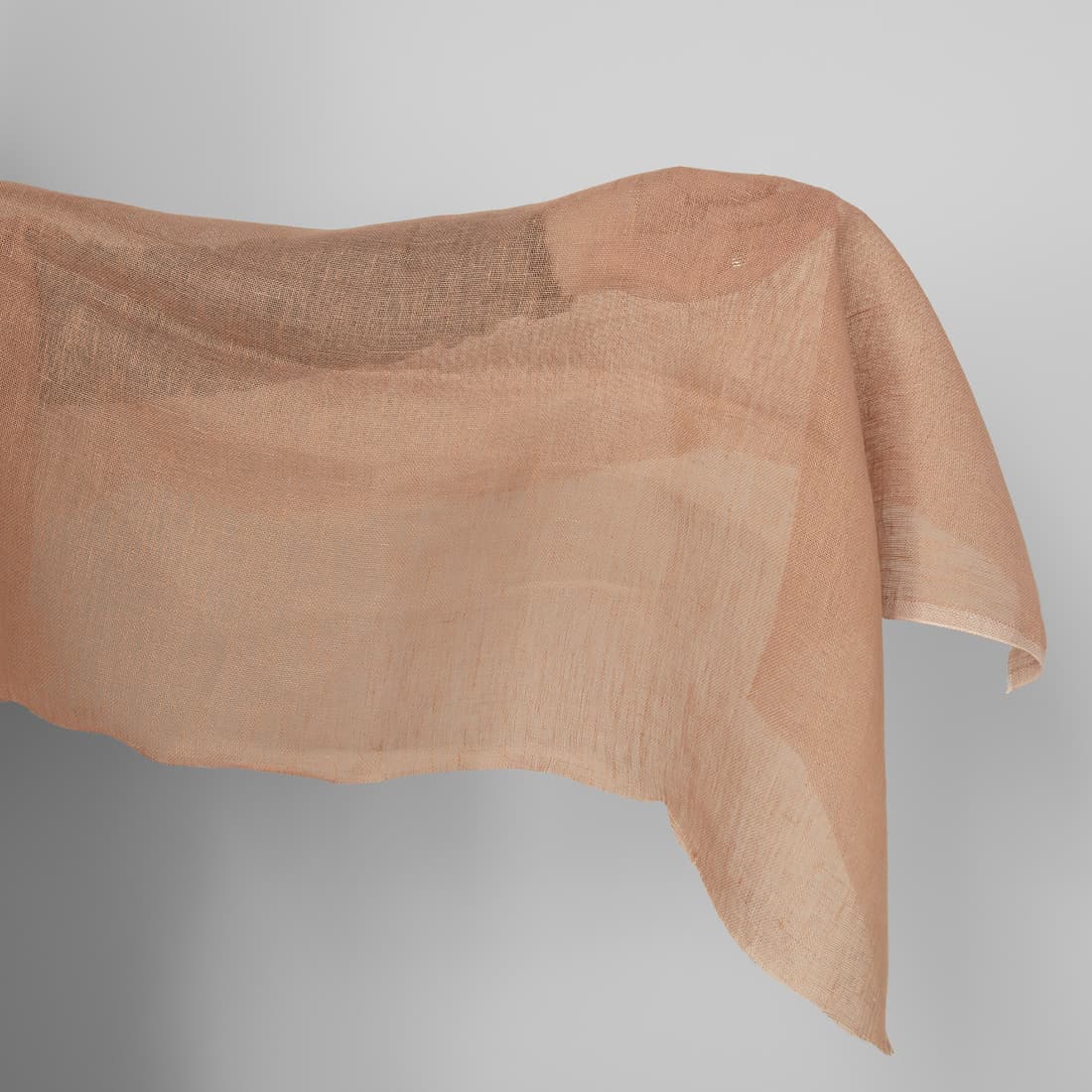 Lininis Audinys šviesiai Rudas Permatomas Retas 150cm