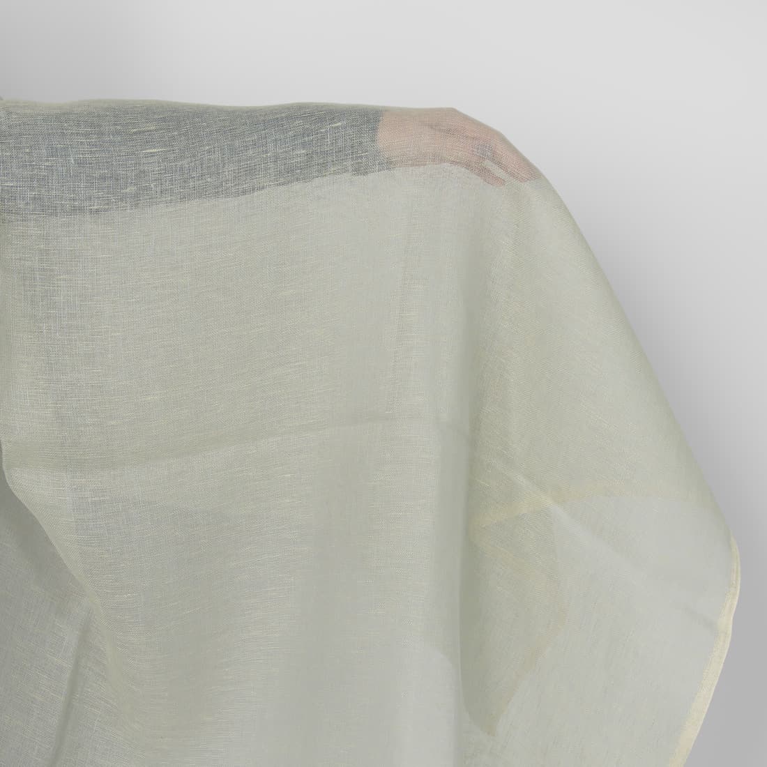 Lininis Audinys Pilkšvai žalsvas Permatomas 150cm Pločio