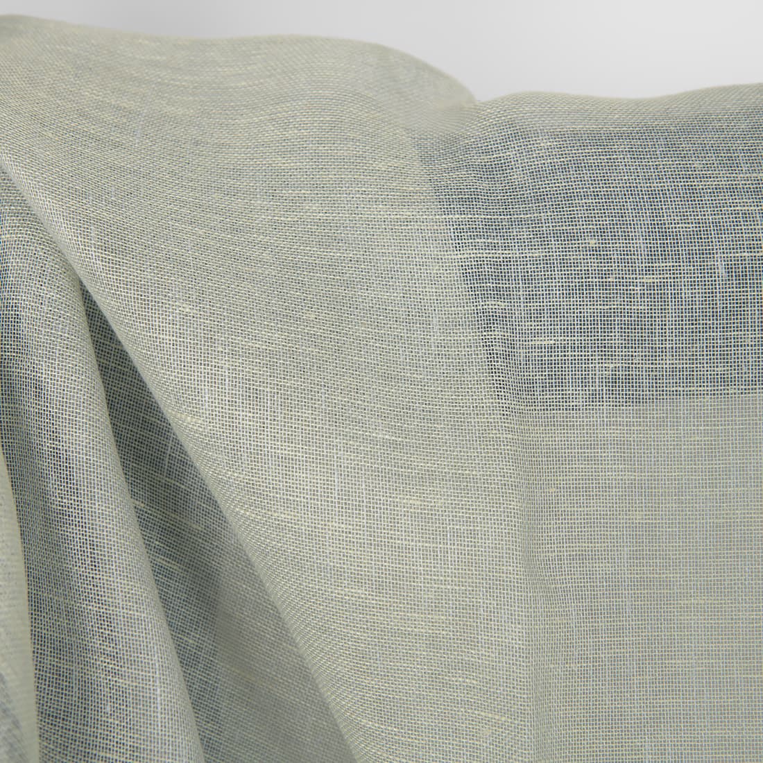 Lininis Audinys Pilkšvai žalsvas Permatomas 150cm Pločio